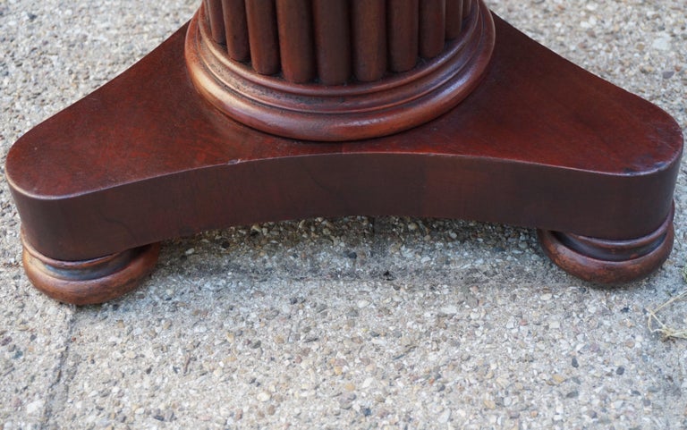 Stunning 19th Century Solid Mahogany Round End Table / Wine Table ...