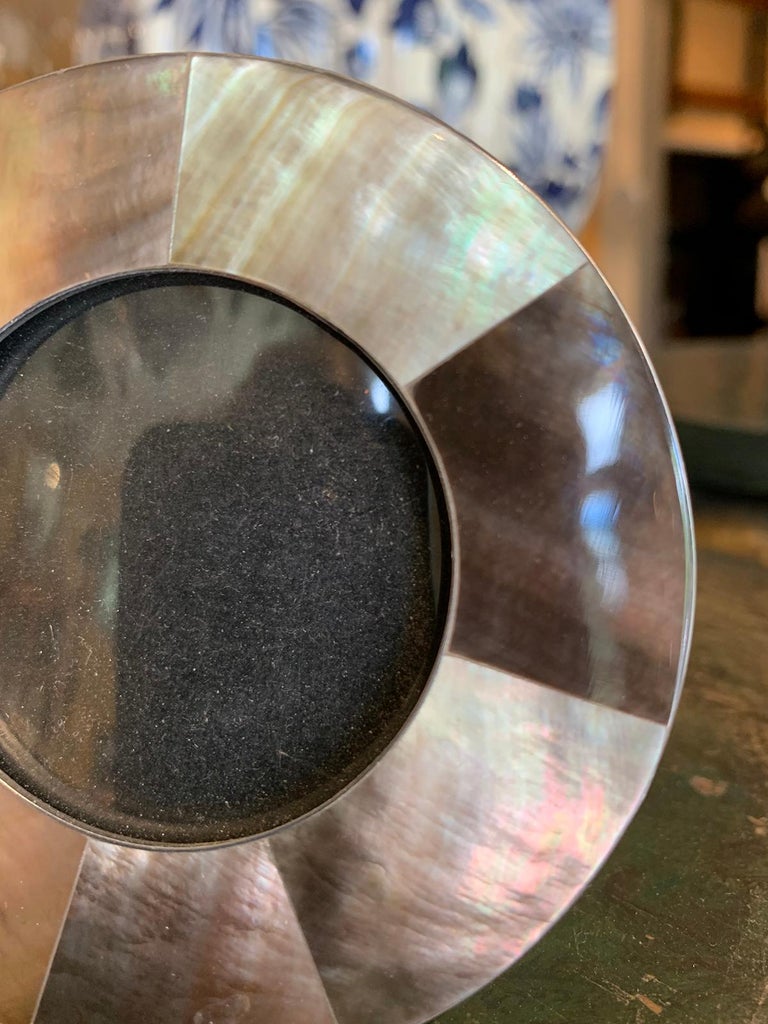Small 20th Century Capiz Shell Round Picture Frame at 1stDibs