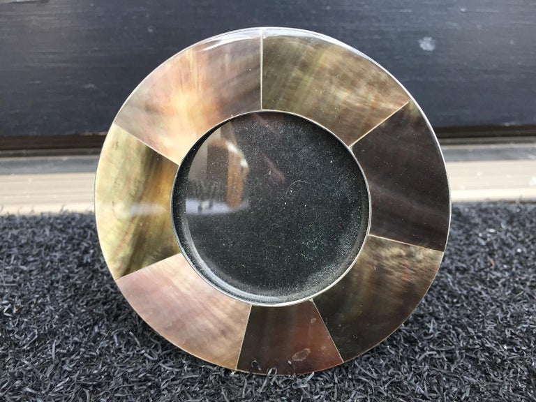 Small 20th Century Capiz Shell Round Picture Frame at 1stDibs
