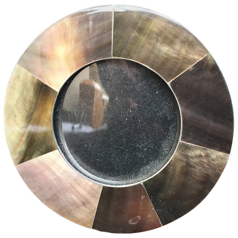 Small 20th Century Capiz Shell Round Picture Frame at 1stDibs