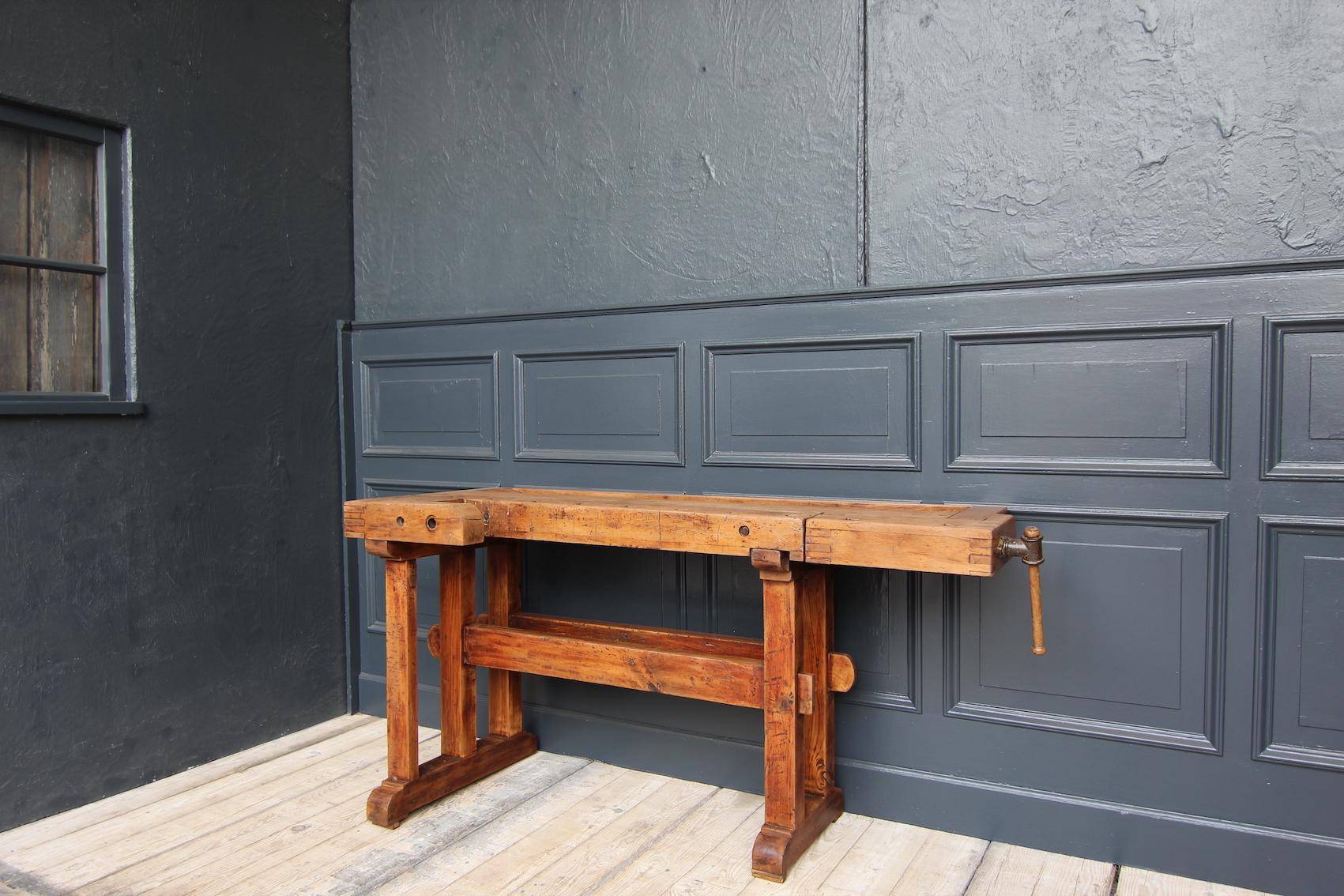 Small 20th Century German Workbench Console Table For Sale at 1stDibs