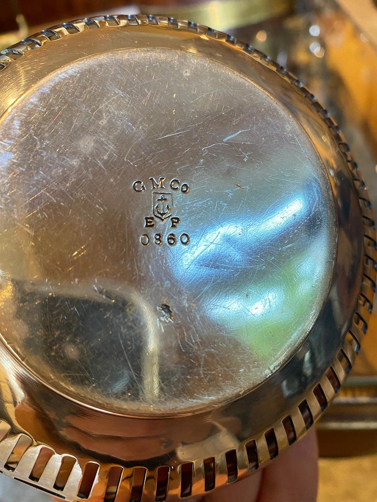 Small 20th Century Gorham Silver Plate Bowl with Engraved B, Marked at ...