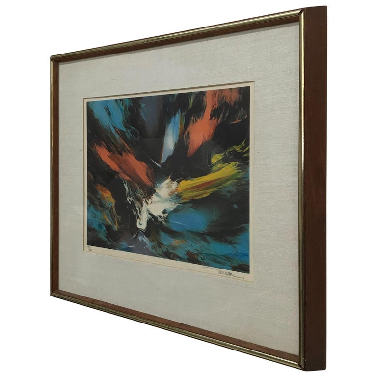 Small Abstract Wall Art Leonardo Nierman Lithograph #2 Signed 184/250 ...