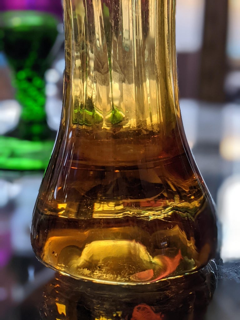 Small Amber Murano Glass Vase, 1950's For Sale at 1stDibs
