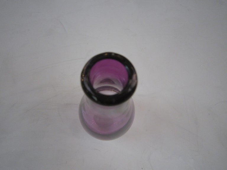 Small Amethyst Purple Teardrop Shaped Glass Bud Vase at 1stDibs
