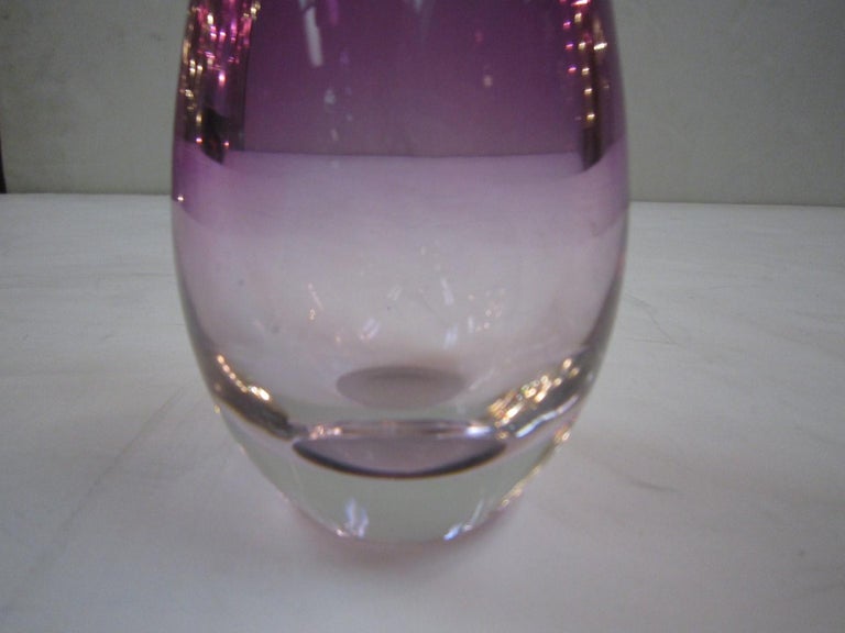 Small Amethyst Purple Teardrop Shaped Glass Bud Vase At 1stdibs