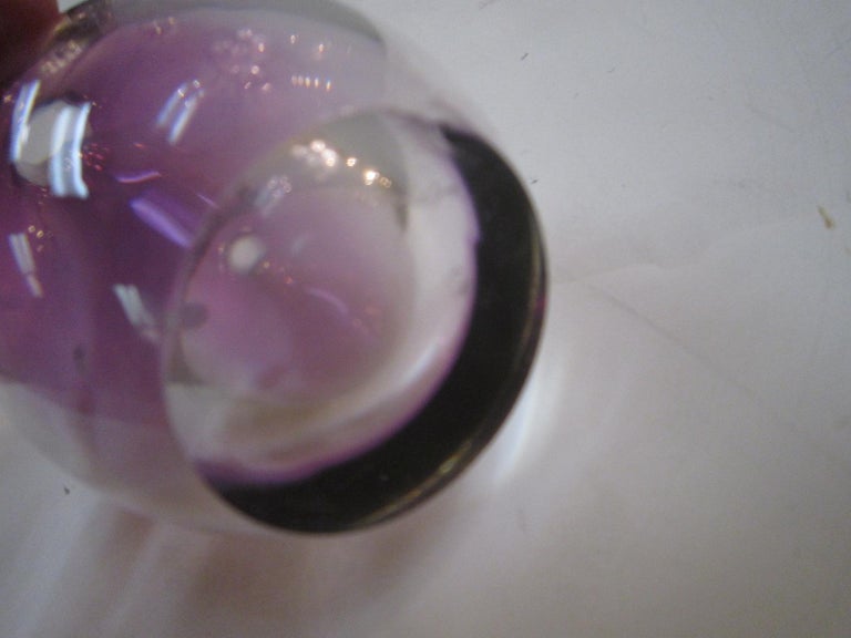 Small Amethyst Purple Teardrop Shaped Glass Bud Vase at 1stDibs