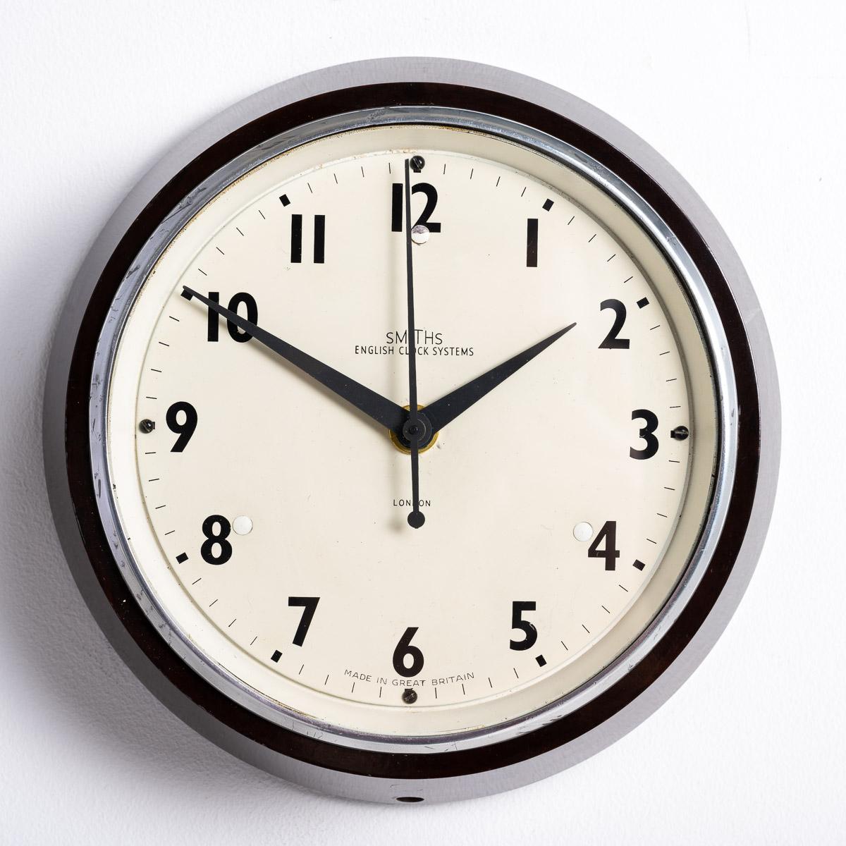 Small Antique Bakelite Factory Clocks by Smiths English Clock Systems ...