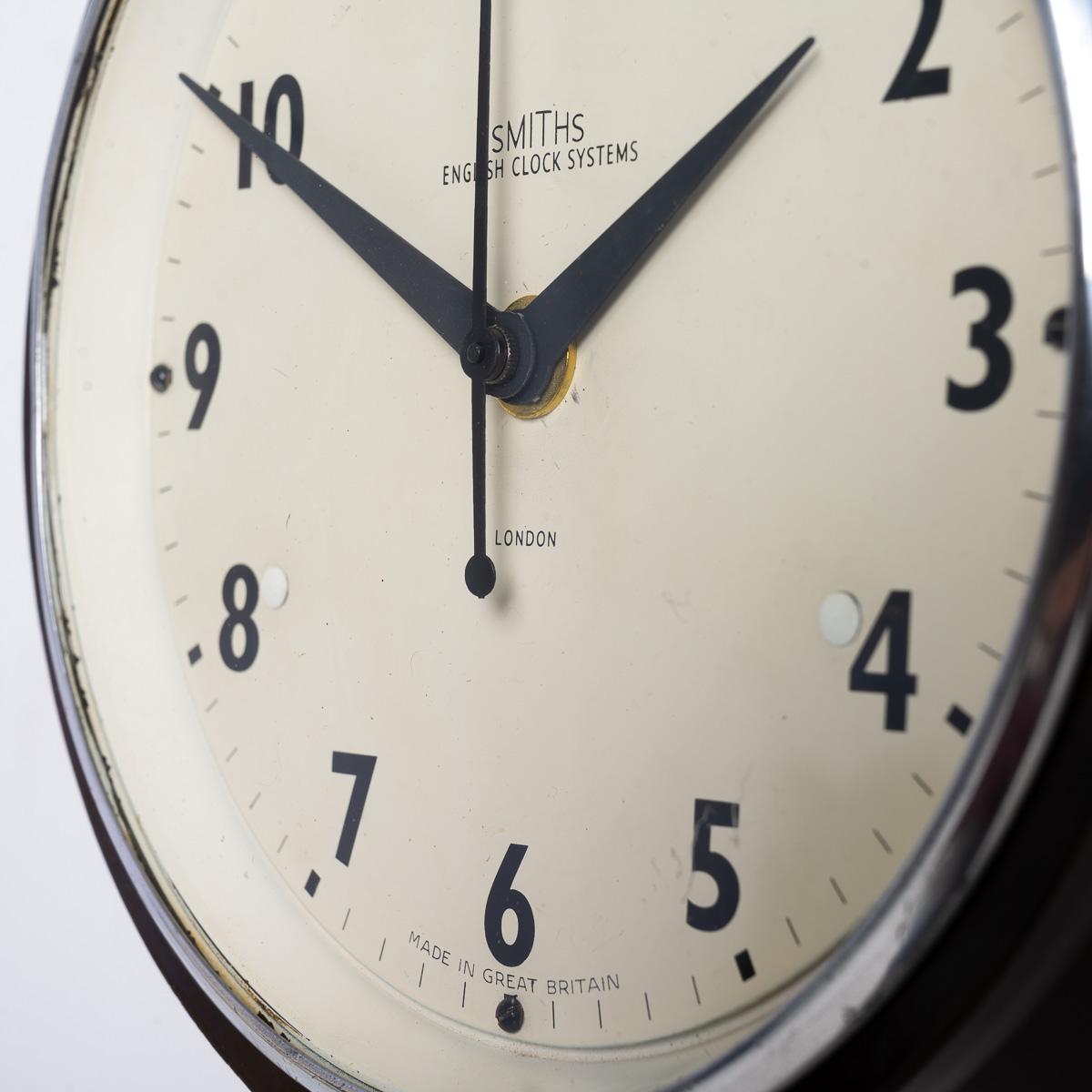 Small Antique Bakelite Factory Clocks by Smiths English Clock Systems ...