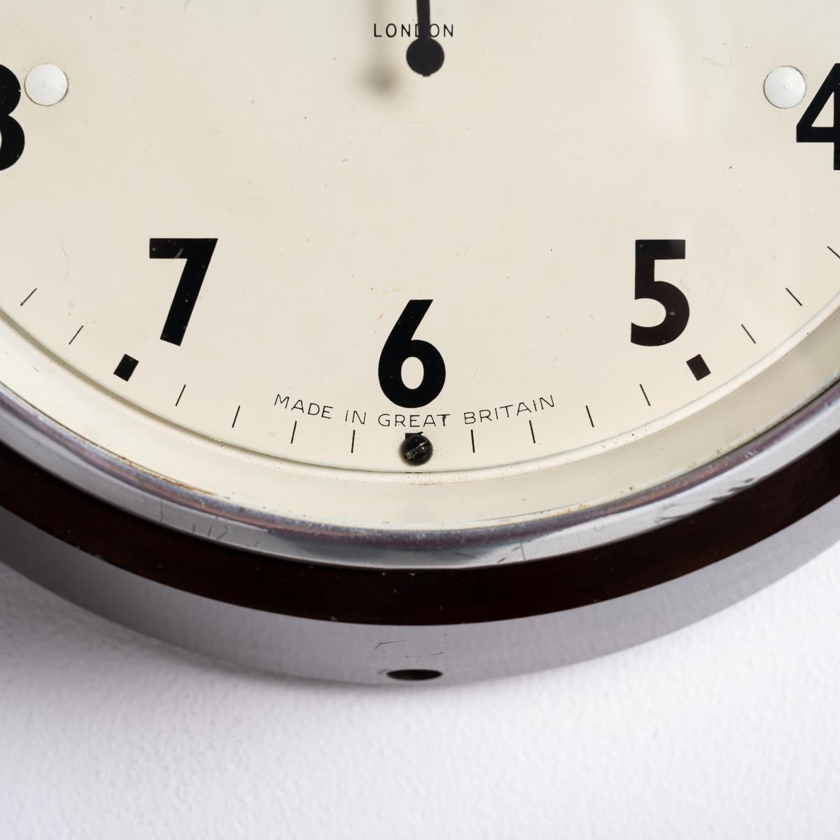 Small Antique Bakelite Factory Clocks by Smiths English Clock Systems ...