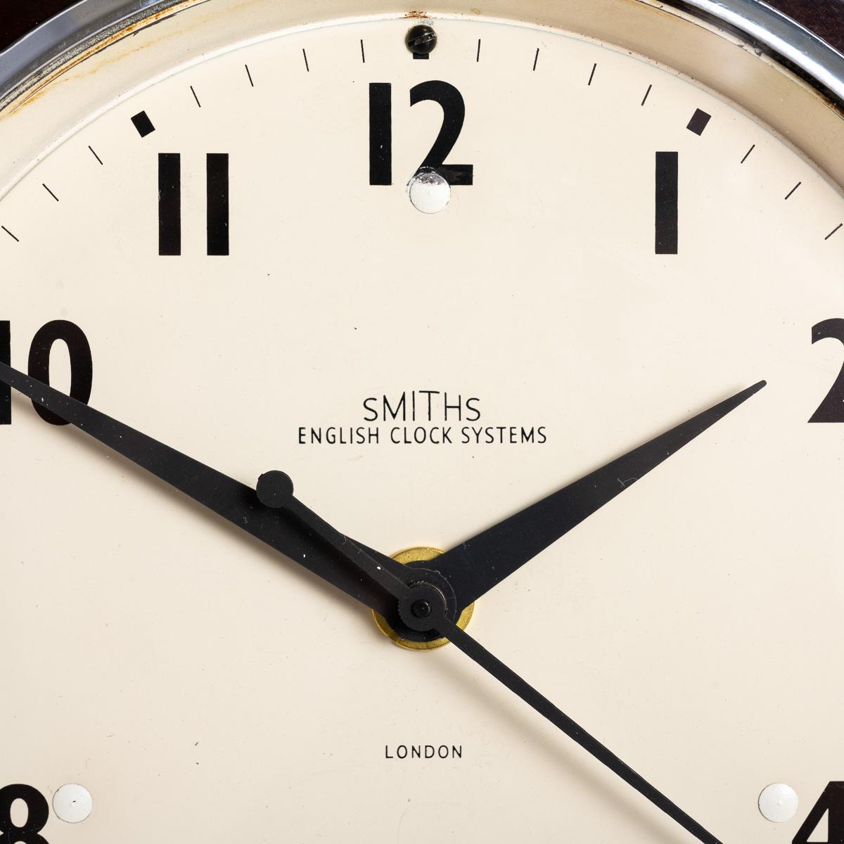 Small Antique Bakelite Factory Clocks by Smiths English Clock Systems ...
