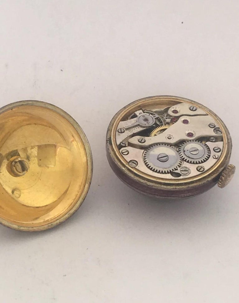 Small Antique Beautiful Enamel Pendant / Ball Watch For Sale at 1stDibs