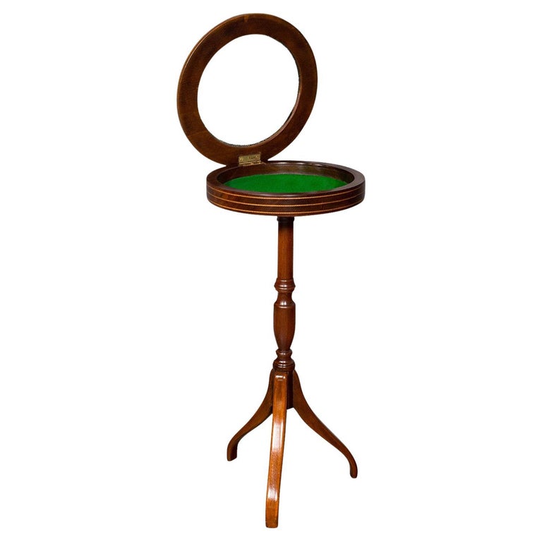 Small Antique Bijouterie Table, English, Beech, Glass Display Stand ...