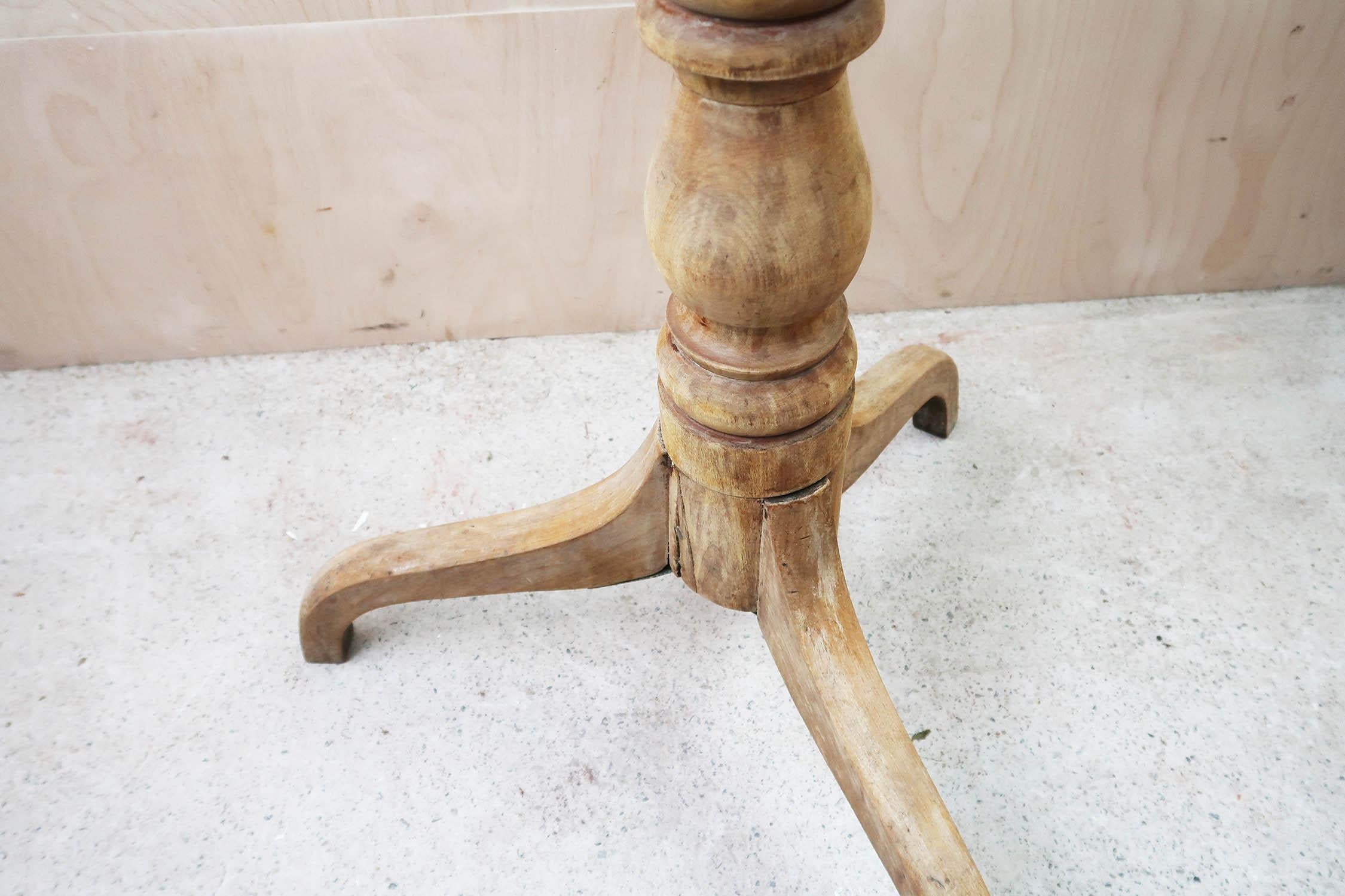 Small Antique Round Bleached Elm Side Table. English, Circa 1820 For ...