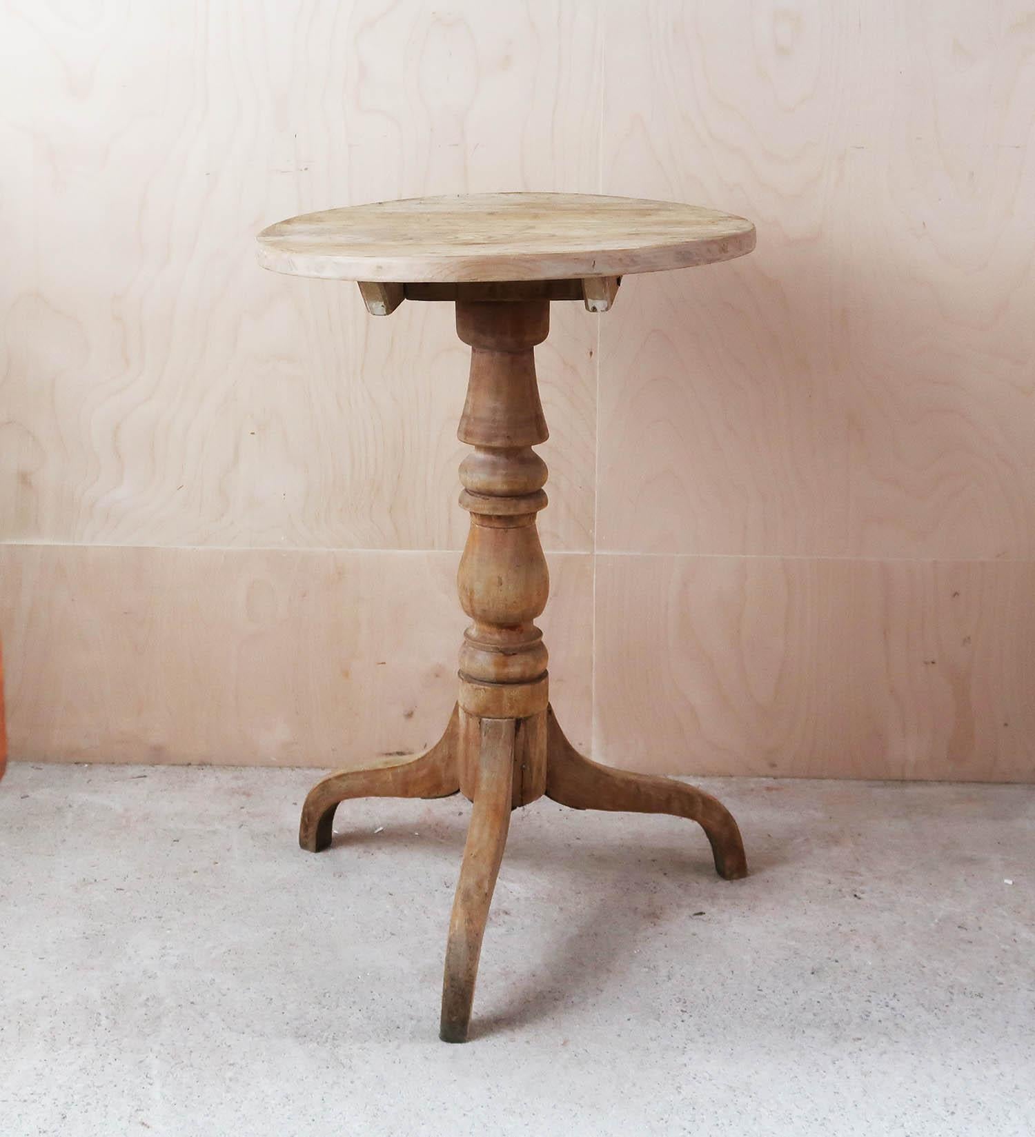 Small Antique Round Bleached Elm Side Table. English, Circa 1820 For ...