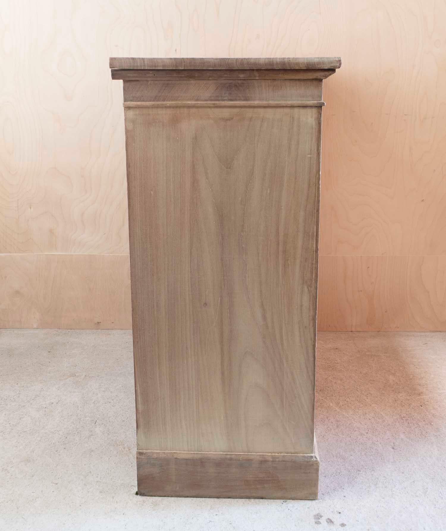 Small Antique Bleached Side Cabinet With Gothic Arch Door Panels. C ...