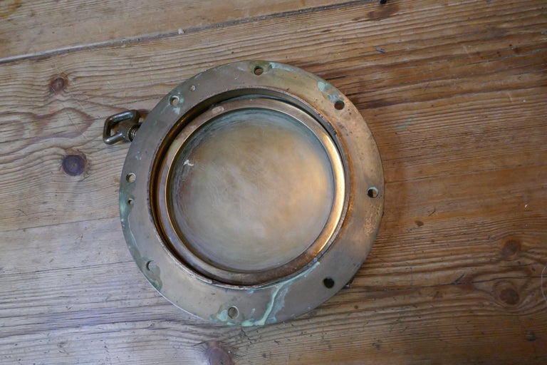 Small Antique Bronze Brass Opening Porthole with Deadlight For Sale at ...