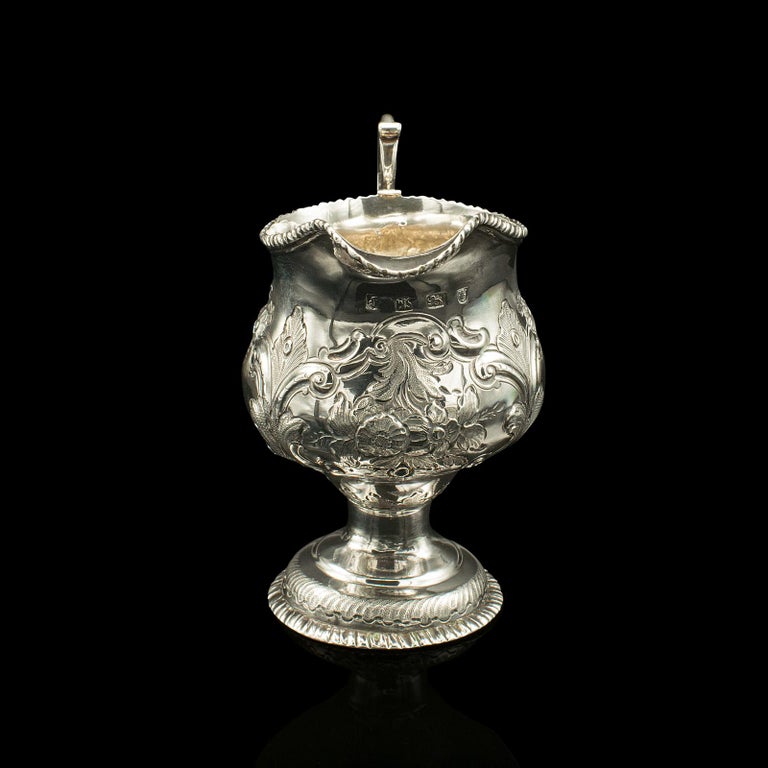 Small Antique Creamer, English Sterling Silver Pouring Jug, Georgian ...