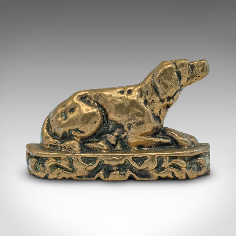Small Antique Decorative Door Stop, English, Bronze, Labrador, Dog ...