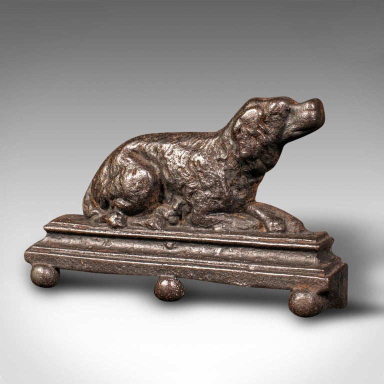 Small Antique Dog Door Stop, English, Iron, Decorative Doorstopper ...