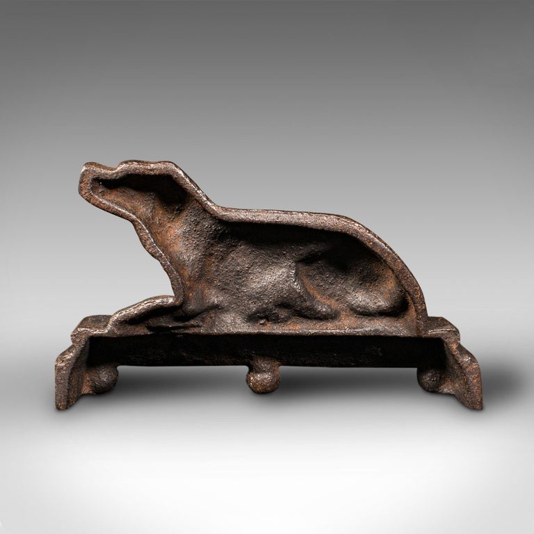 Small Antique Dog Door Stop, English, Iron, Decorative Doorstopper ...