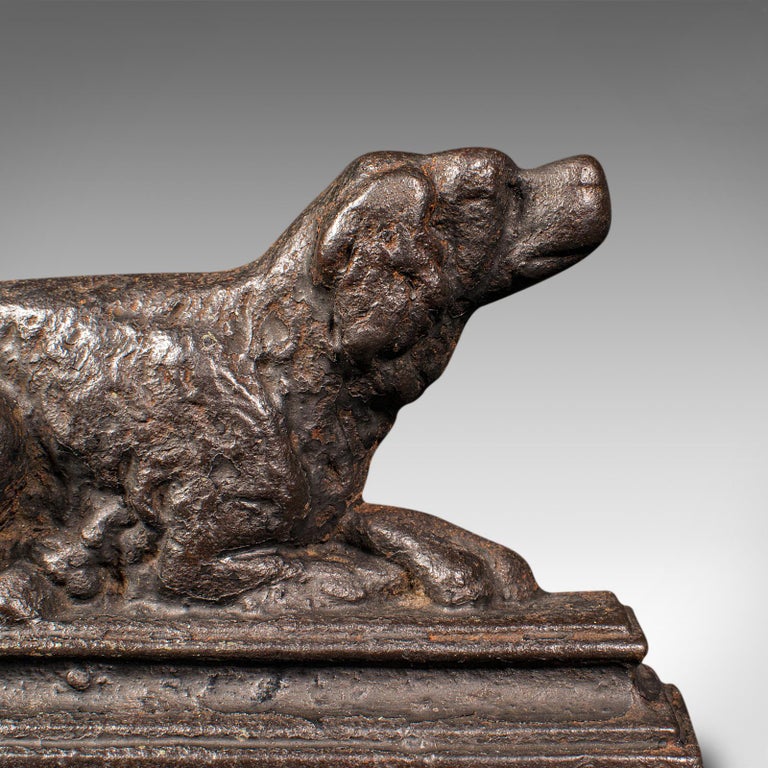 Small Antique Dog Door Stop, English, Iron, Decorative Doorstopper ...