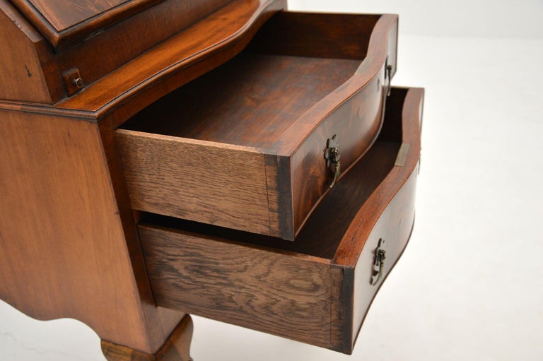 Small Antique Edwardian Bureau on Legs at 1stDibs