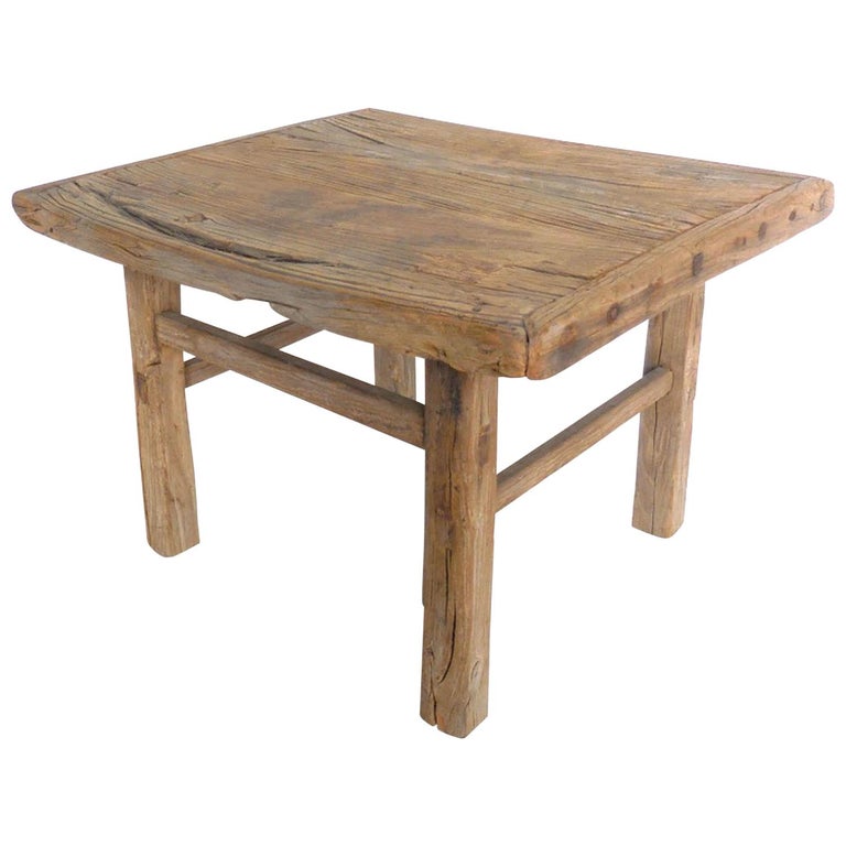 Small Antique Elm Table at 1stDibs