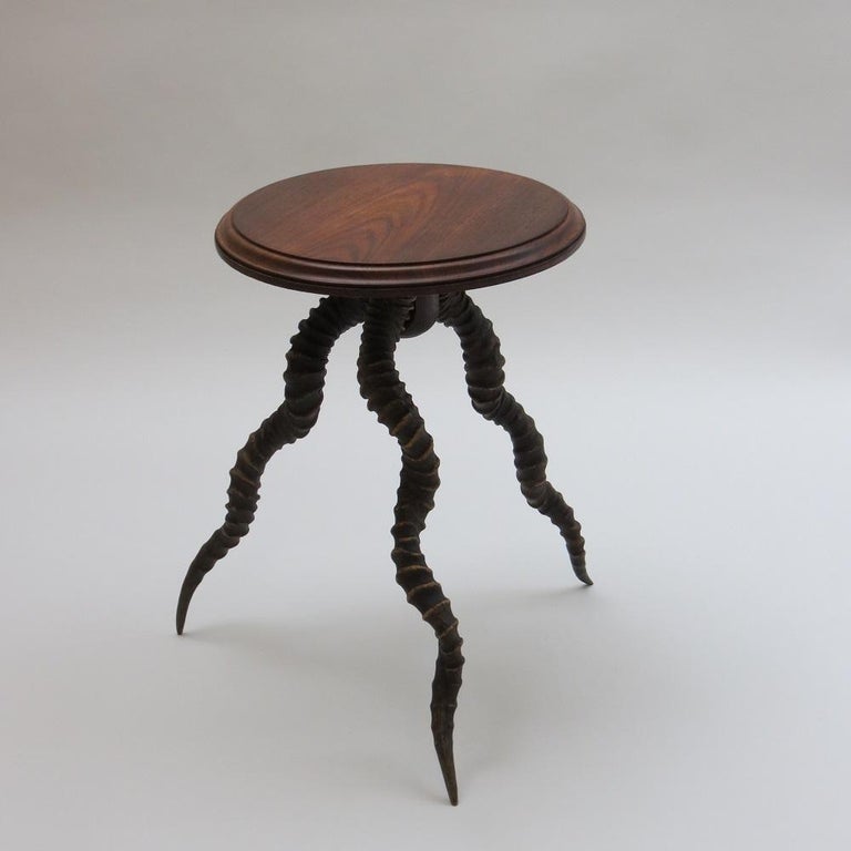 Small Antique Impala Horn Side Table at 1stDibs