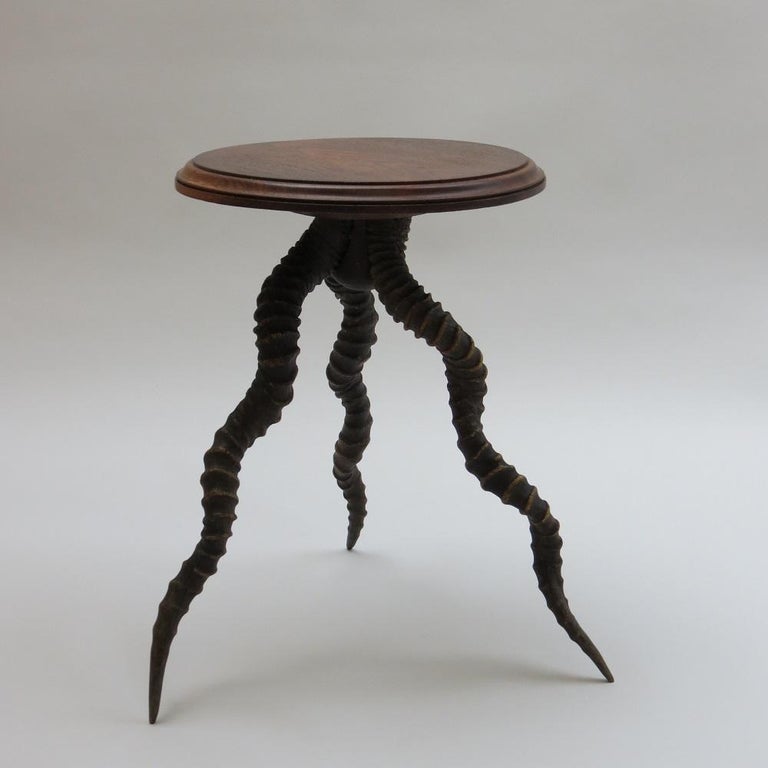 Small Antique Impala Horn Side Table at 1stDibs