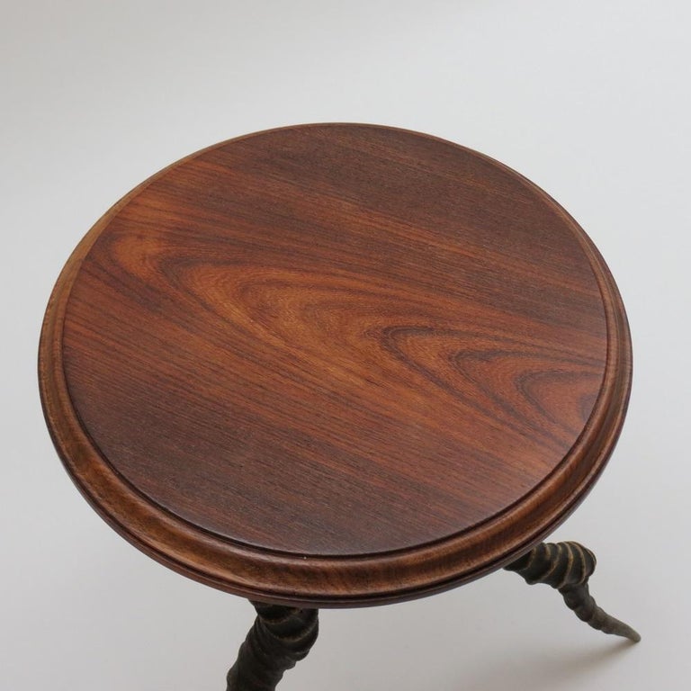 Small Antique Impala Horn Side Table at 1stDibs