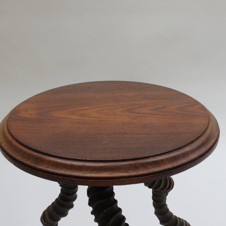 Small Antique Impala Horn Side Table at 1stDibs