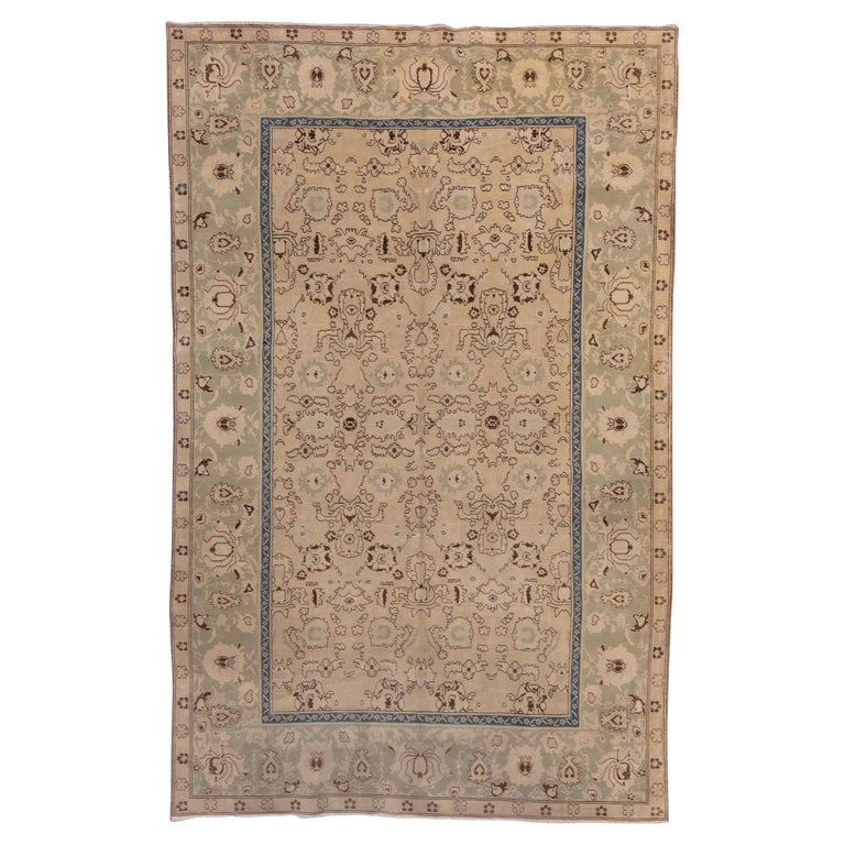 Small Antique Indian Agra Carpet, circa 1920s, Soft Palette For Sale at ...