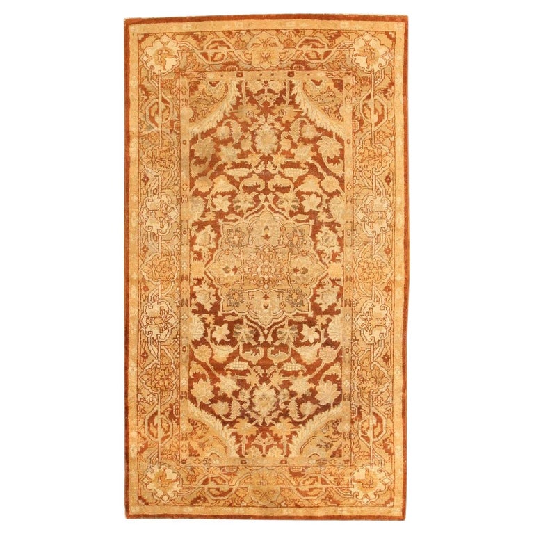 Small Antique Indian Amritsar Rug. Size: 4 ft x 7 ft 2 in (1.22 m x 2. ...