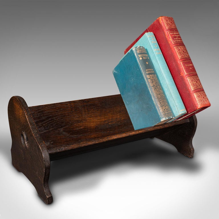 Small Antique Novel Rest, English, Oak, Book Trough, Stand, Edwardian ...