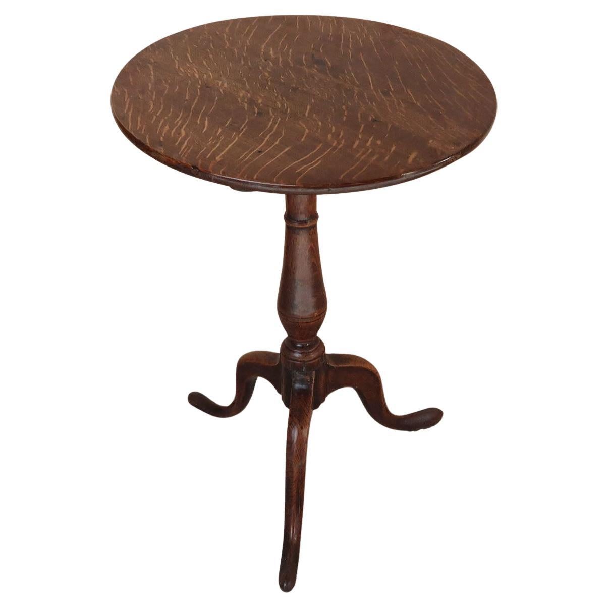 Large Antique Limed Oak Round or Oval Dining Table, English, 18th ...