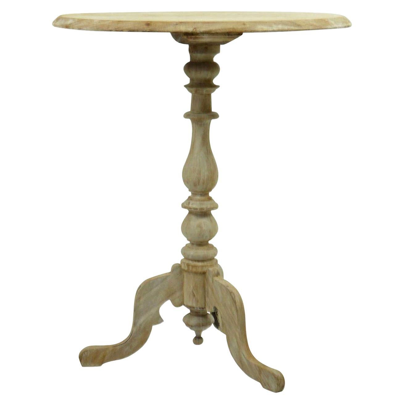 Small Antique Oval Bleached Mahogany Side Table, English, 19th Century ...