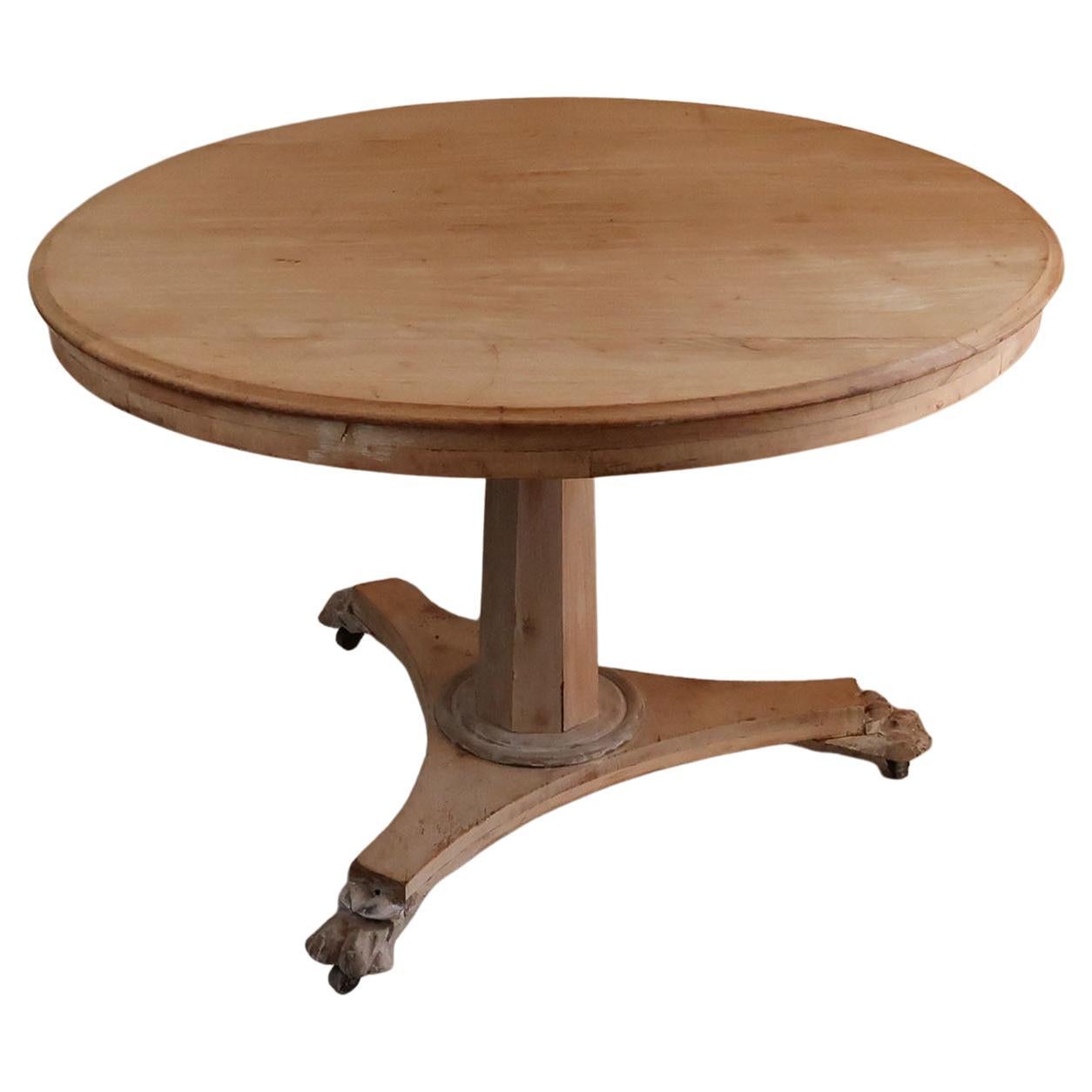 Small Antique Palladian Style Round Bleached Table, English, C.1835 at ...