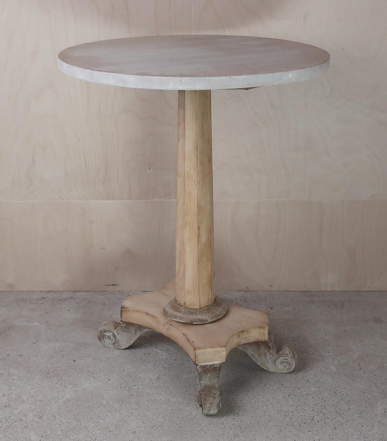 Small Antique Palladian Style Round Bleached Table For Sale at 1stDibs