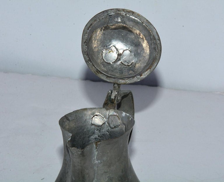 Small Antique Pewter Lidded Pot at 1stDibs
