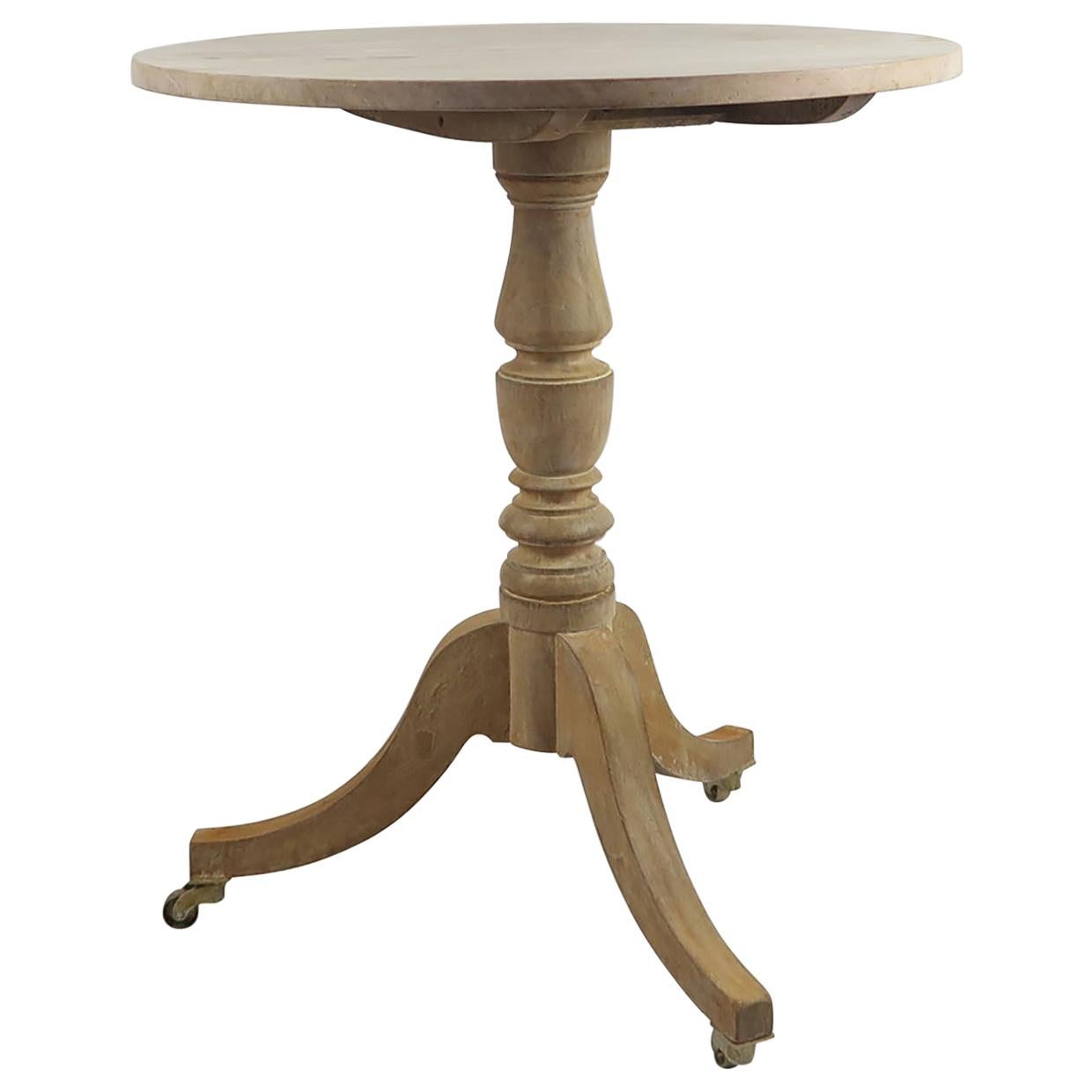 Small Antique Round Bleached Mahogany Side table. English, C.1820 at ...