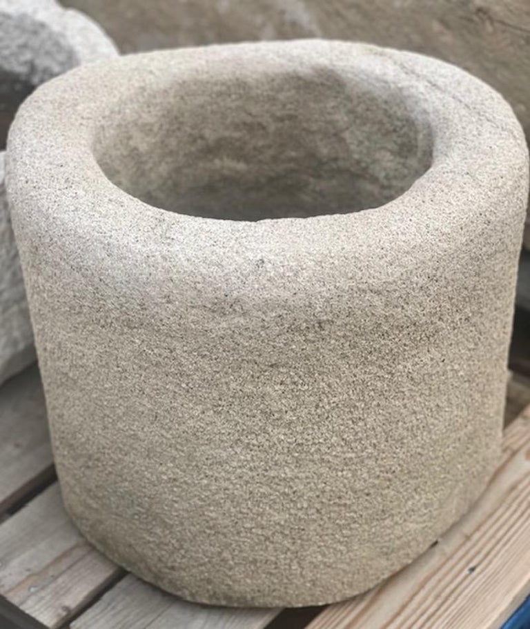 Small Antique Round Stone Trough For Sale at 1stDibs