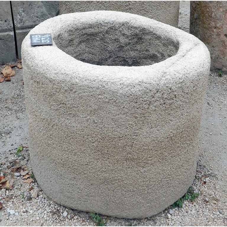Small Antique Round Stone Trough For Sale at 1stDibs