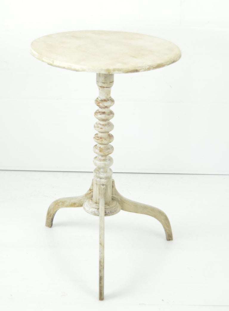 Small Antique Rustic Round Tripod Table For Sale at 1stDibs | antique ...