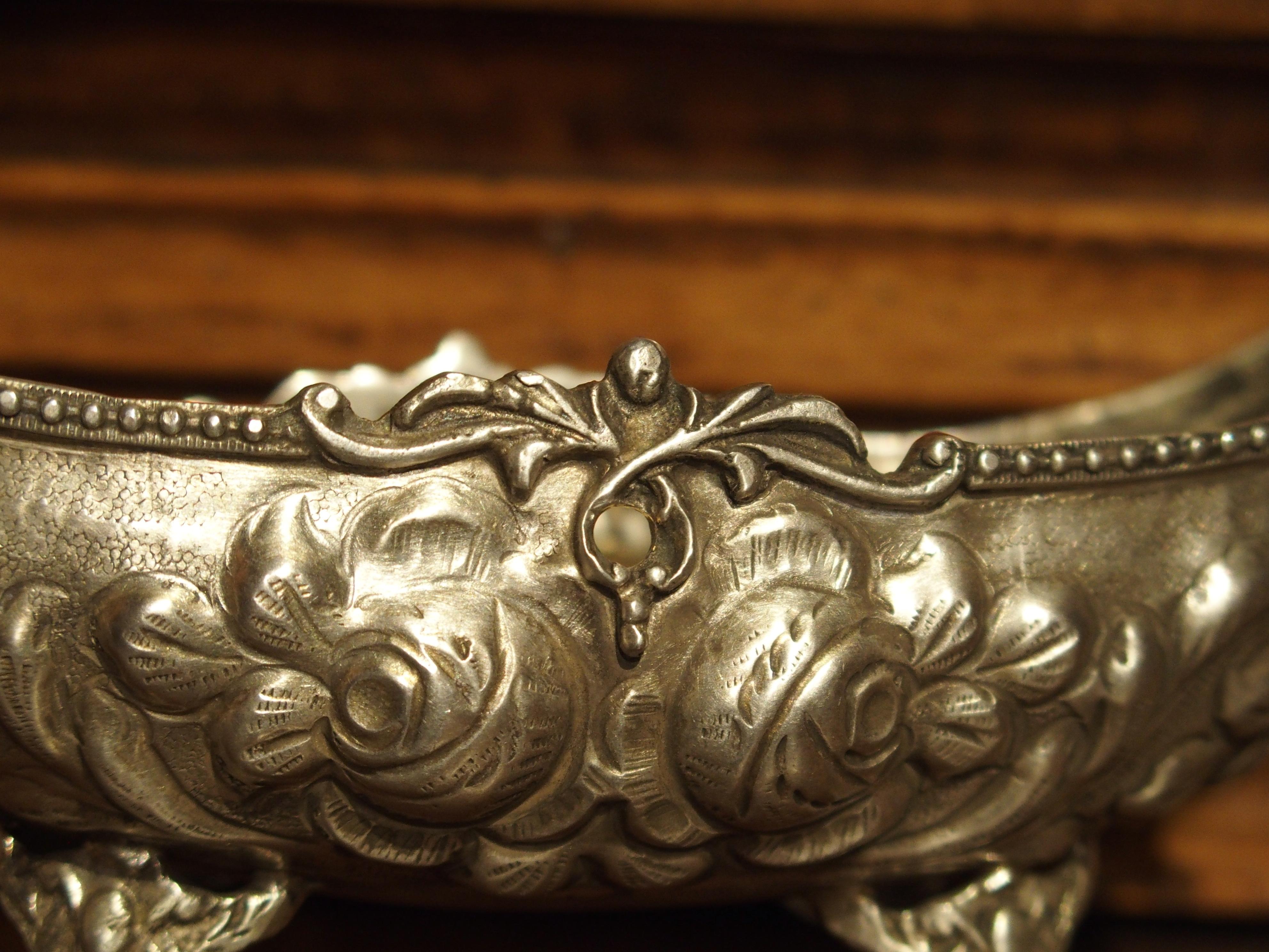 Small Antique Silver Gondola Form Serving Bowl from Germany, circa 1900 ...