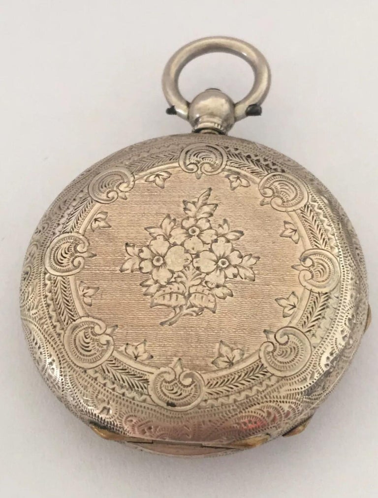 Small Antique Silver Key-Wind Pocket Watch Signed A. Bremer, Geneve ...