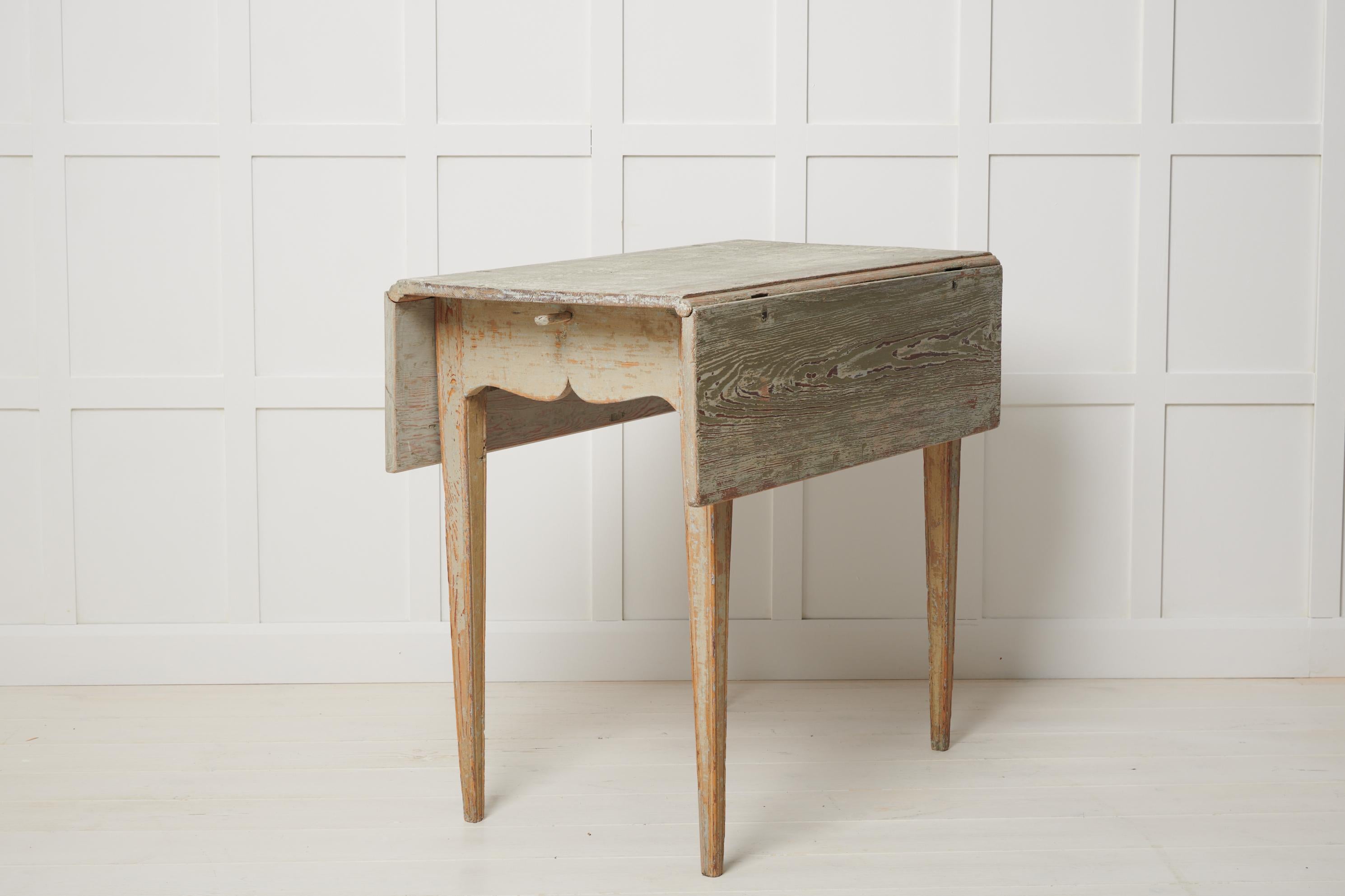 Small Antique Swedish Gustavian Style Light Pine Dining Table For Sale ...