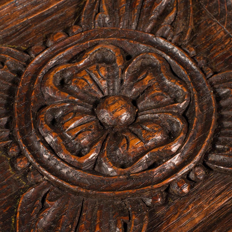 Small Antique Tea Stand, English, Carved Oak, Pot Rest, Art Nouveau ...