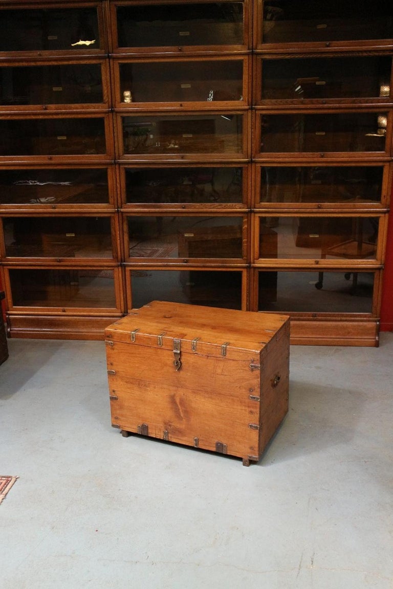 Small Antique Teak Box at 1stDibs