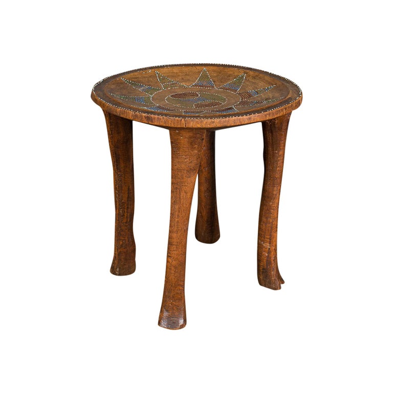 Small Antique Tribal Side Table, Australian, Lamp, Stool, Late ...
